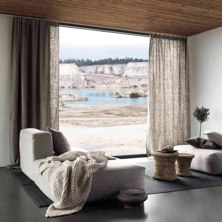 Köp West gardin med veckband från Linum | Svenssons.se