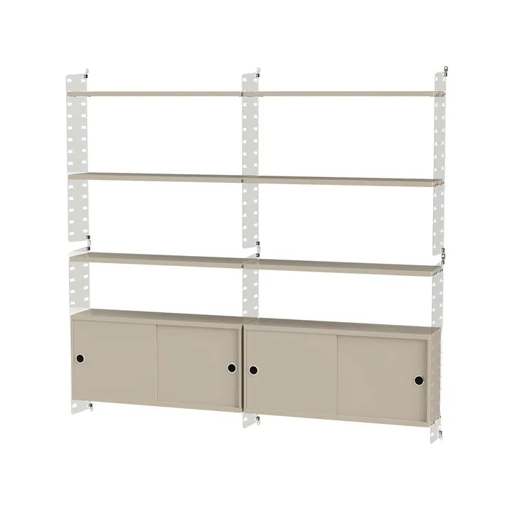 Köp Stringhylla vardagsrum beige & plex- Kombination C från String ...