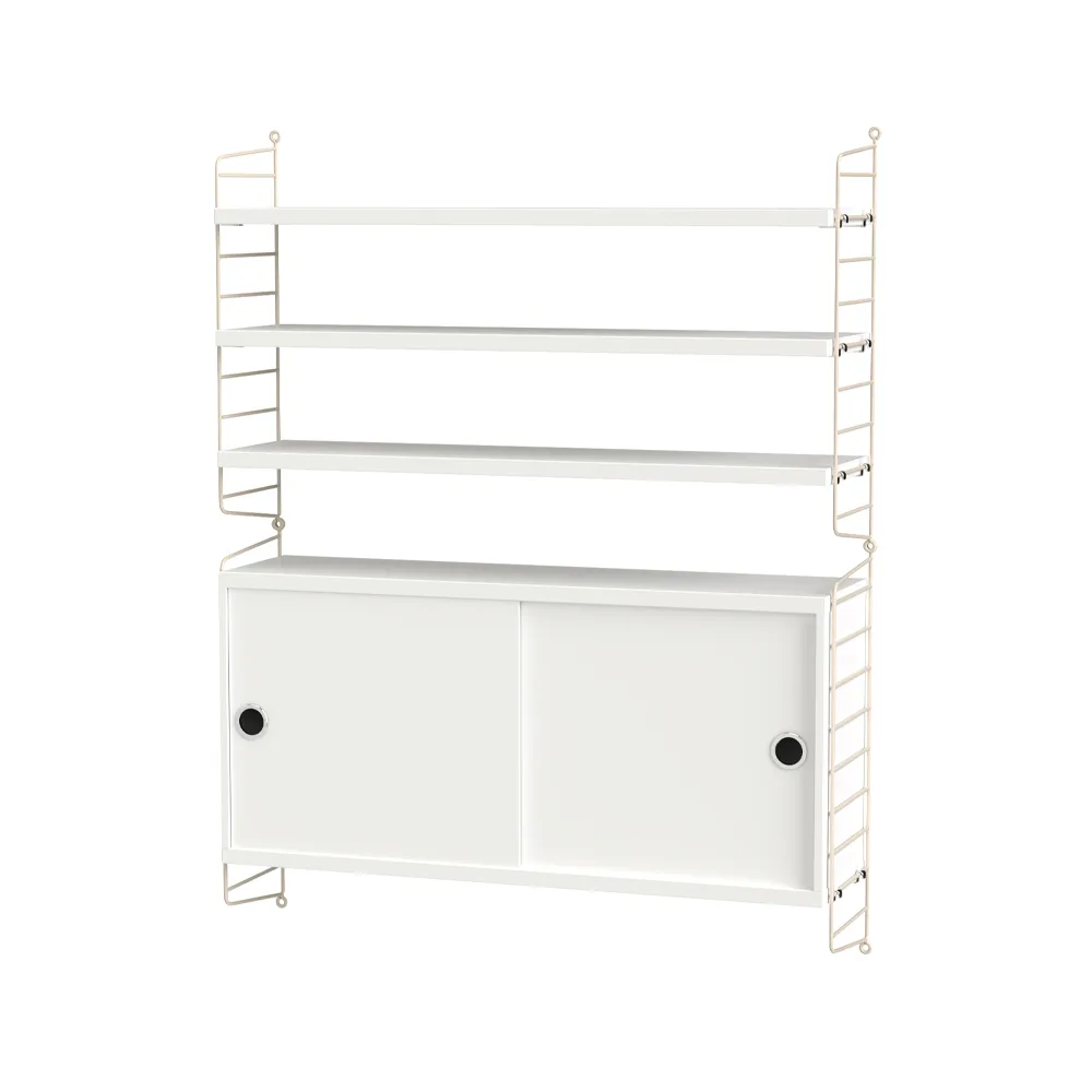 Köp Stringhylla vardagsrum vit & beige - Kombination I från String ...