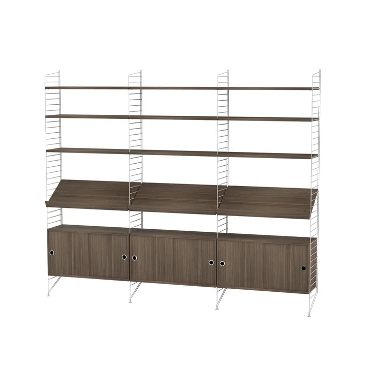 Köp String vardagsrum valnöt & grå - Kombination G från String ...