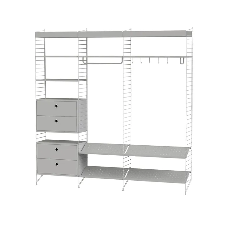 Köp Stringhylla hall grå - Kombination P från String | Svenssons.se