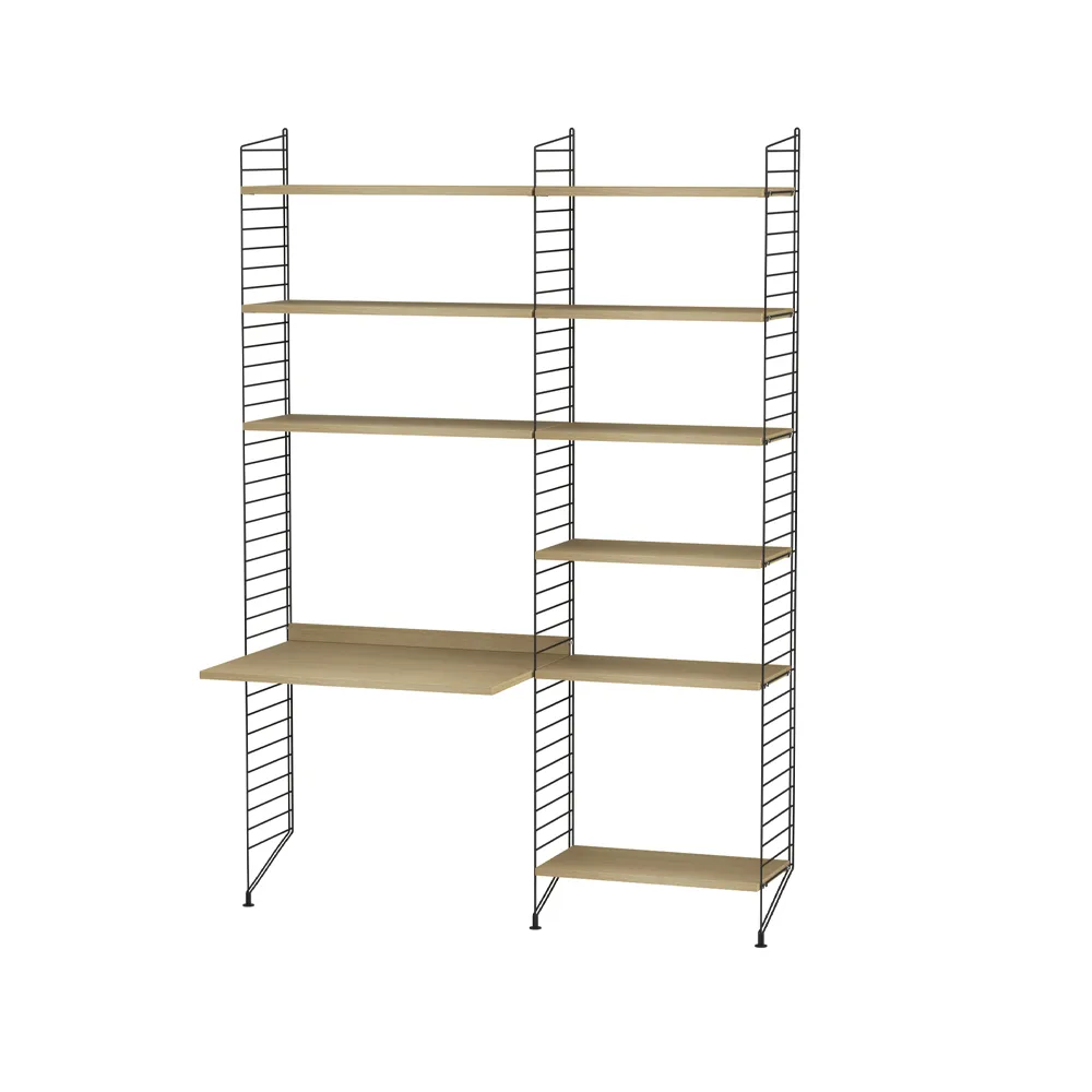 Köp Stringhylla kontor ek & svart - Kombination B från String ...