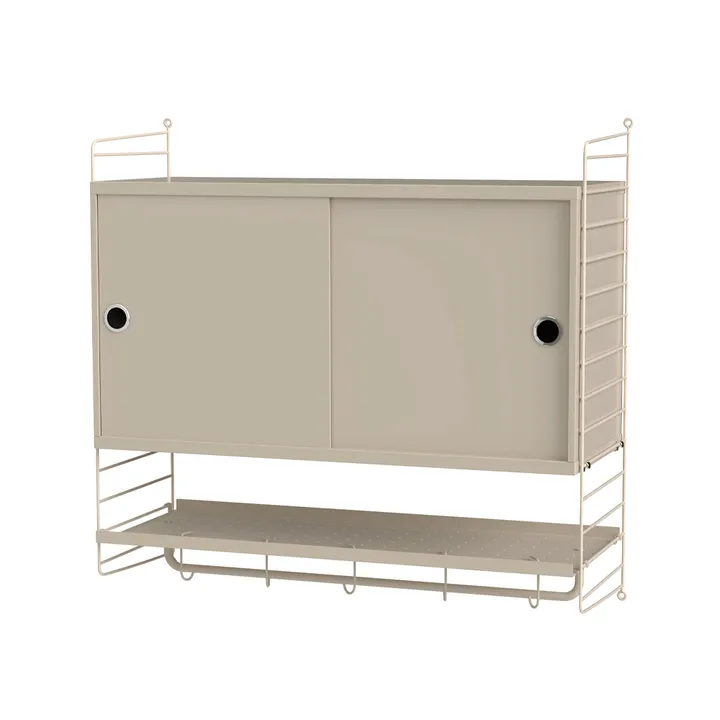 Köp Stringhylla sovrum beige - Kombination F från String | Svenssons.se