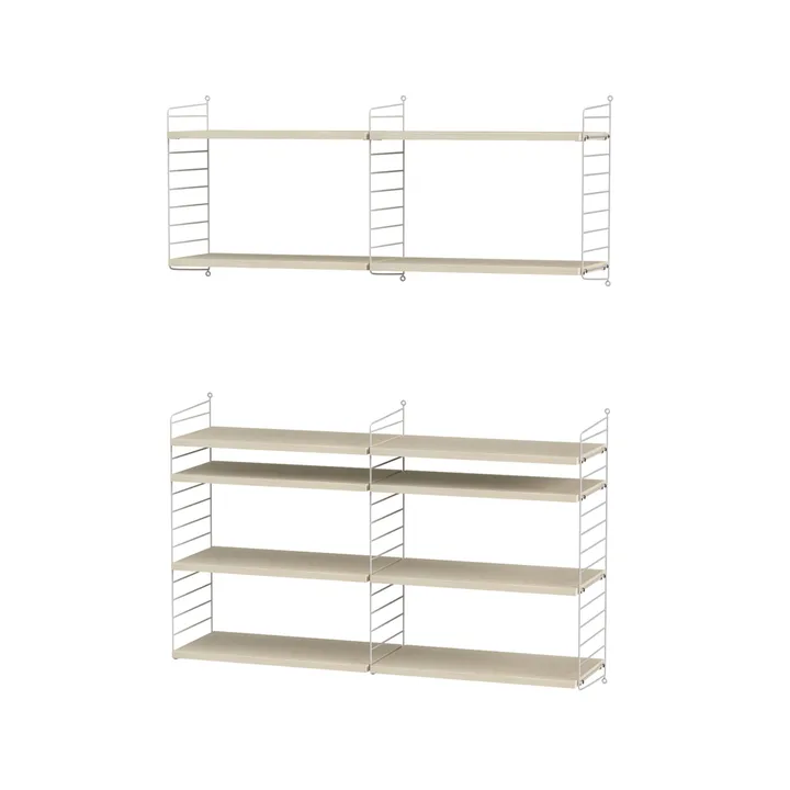 Köp Stringhylla vardagsrum ask & grå - Kombination N från String ...