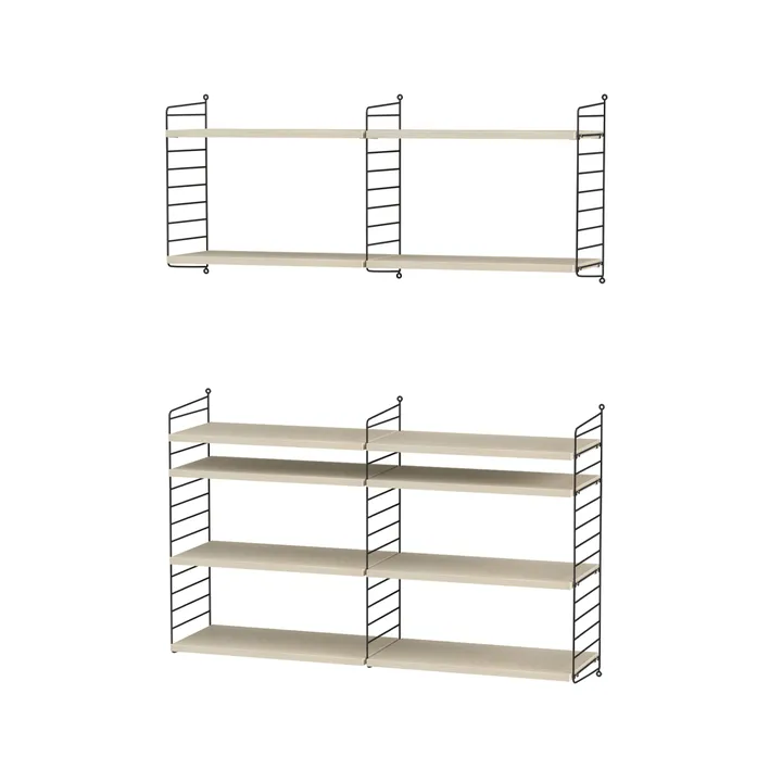 Köp Stringhylla vardagsrum ask & svart - Kombination N från String ...