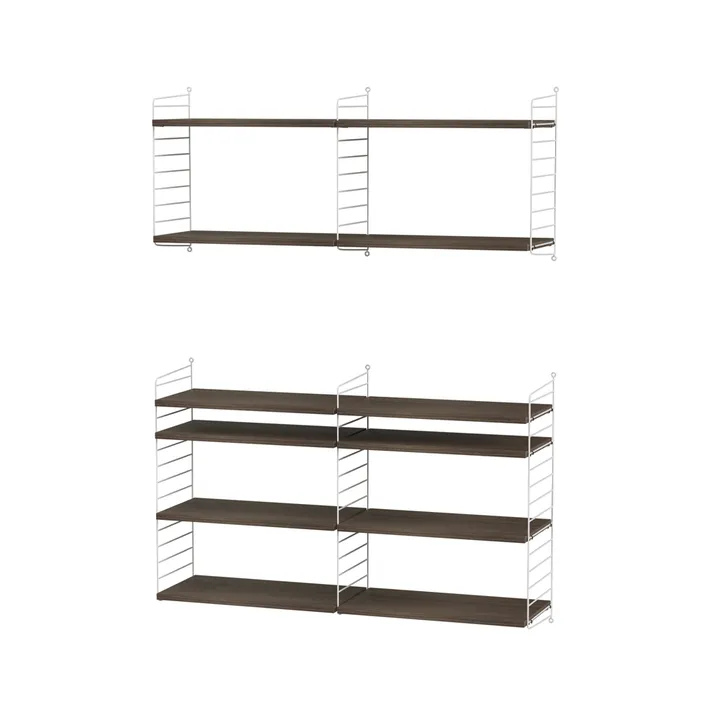 Köp Stringhylla vardagsrum valnöt & vit - Kombination N från String ...