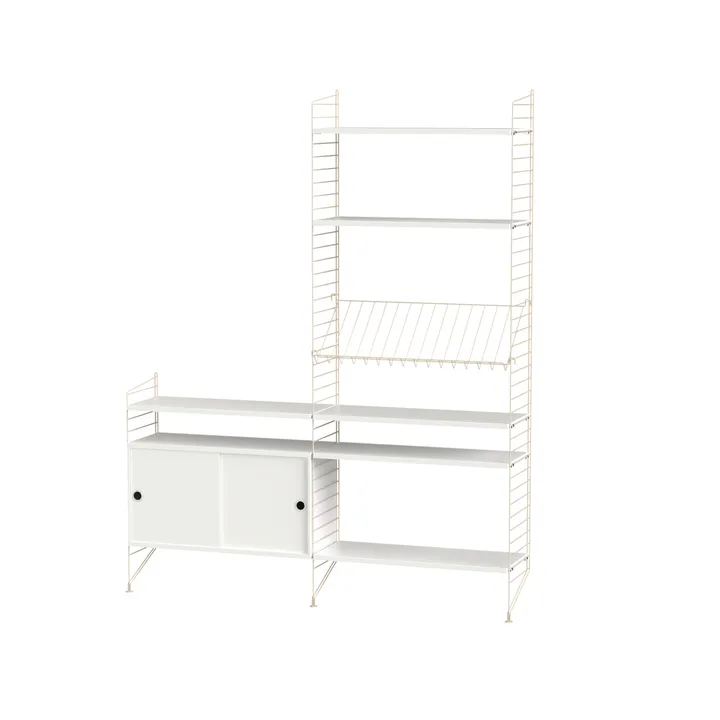 Köp Stringhylla vardagsrum vit & beige - Kombination K från String ...