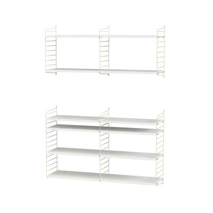 Köp Stringhylla vardagsrum vit & beige - Kombination N från String ...